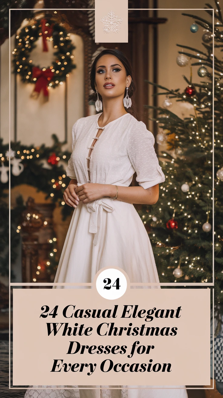 24 Casual Elegant White Christmas Dresses for Every Occasion ...